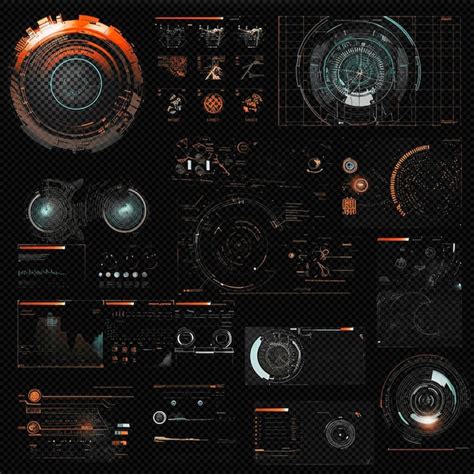 Premium PSD Hud UI Technology Transparent Background