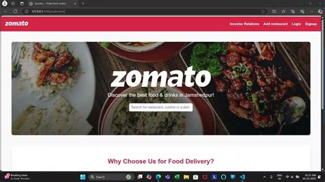 Zomato Front Page Clone Using Html Css And Javascript Youtube