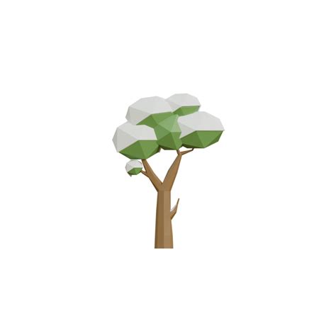 3d Isolated Tree With Snow 11191031 Png