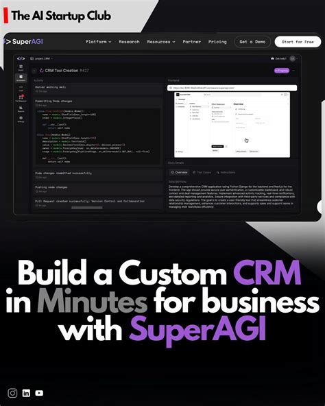 the ai startup club on linkedin crmdevelopment superagi techinnovation django nextjs