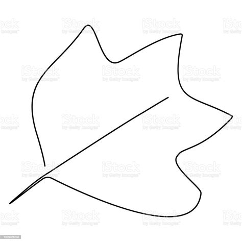 Dessin Au Trait Dun Objet Vectoriel Isolé Feuille Dérable Vecteurs