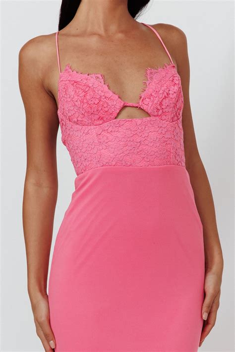 Shop The Modern Love Lace Bodice Maxi Dress Pink