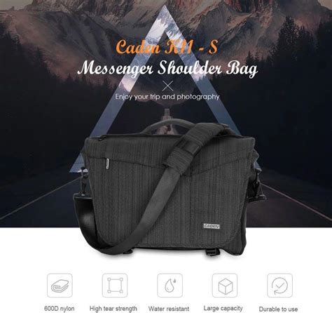 Caden K11 S Nylon Camera Messenger Bag With Removable Insert For Slr Dslr Lenses Laptop