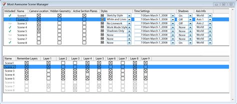 Scene Manager Plugin Sketchucation