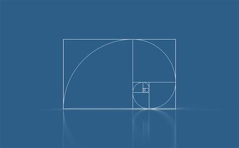 Curva ilustrando a sequência de fibonacci e a renderização 3d da