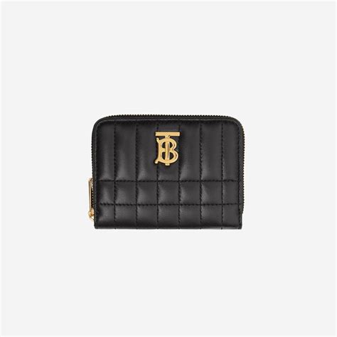 버버리 퀄티드 레더 롤라 지퍼 지갑 블랙 Burberry Kream