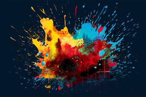 Pixel Art Splatter Crafting Splatter Effects Pixel By Pixel Crea Stock Illustration