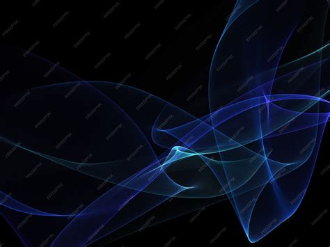 Premium Photo Dark Abstract Background With A Glowing Abstract Waves