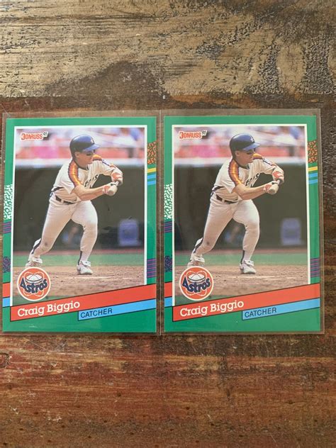 2 1991 Donruss 595 CRAIG BIGGIO Houston Astros HOF Baseball Card EBay
