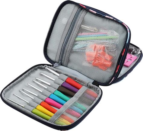 Buy Looen Crochet Hooks Set Yarn Needles Coloured Aluminum With Storage