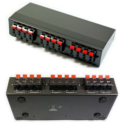 5 port zone stereo speaker selector splitter switch 100w audio