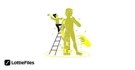 Digital David In Yellow By Alexis Dames Lottiefiles