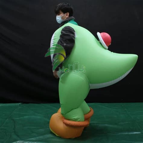 Custom Inflatable Dino Costume Inflatable Yoshi Dragon Suit Halloween Cosplay Adult Jumpsuit