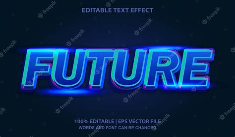 Premium Vector Future Editable Text Effect Style Vector