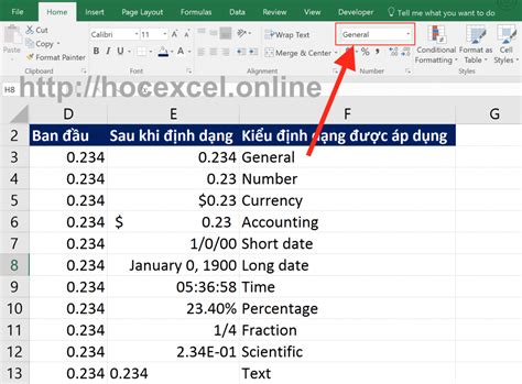 Định Dạng Dữ Liệu Toàn Tập Trong Excel