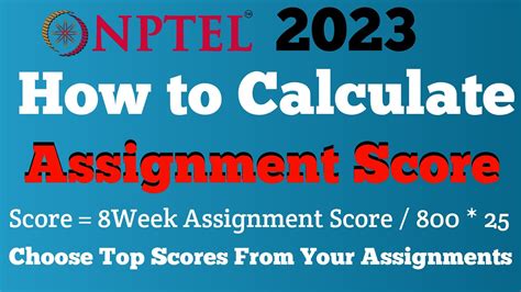 How To Calculate Nptel Assignment Score In Detail Ateeq10 Nptel