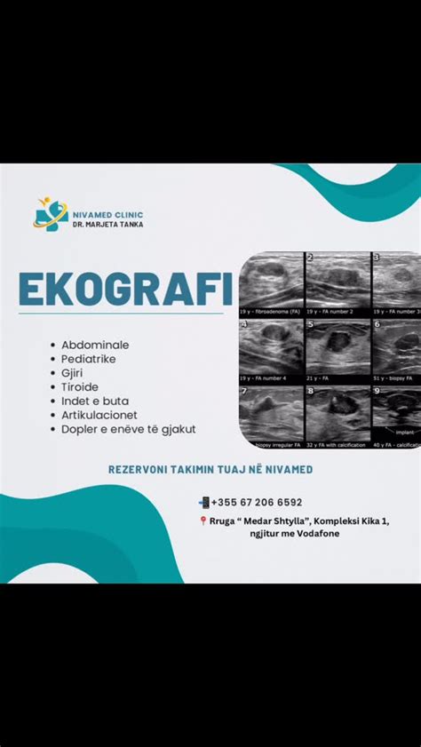 Nivamed Rezervoni Takimin Tuaj Tani Me Drmarjeta Tanka Në Klinikën Nivamed Për Ekografinë E