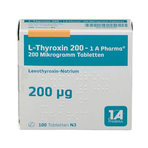 L Thyroxin 200 1A Pharma® 100 St mit dem E-Rezept kaufen - Shop Apotheke