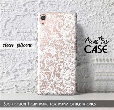 Xperia Xz Black White Lace Case Sony Xa Sony X Compact Sony Etsy