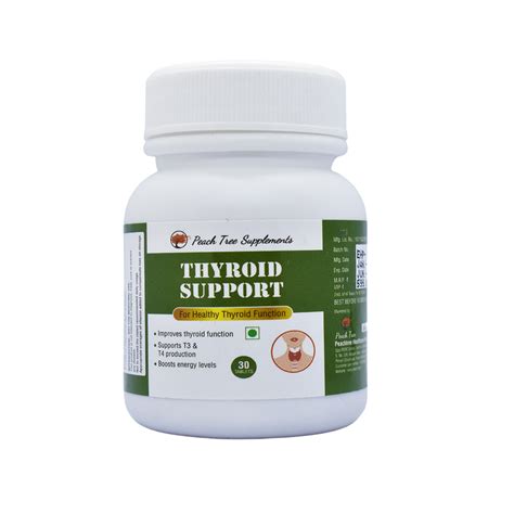 Peachtree Thyroid Support Supplements 30 Tablets For Heathy Thyroid