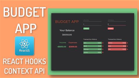 React Hooks And Context Api Build A Budget App With Browser Local Storage
