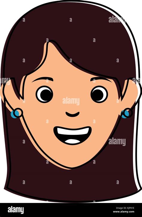 Beautiful Woman Head Avatar Character Stock Vector Image And Art Alamy