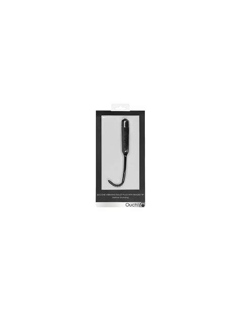 Ouch Silicone Vibrating Bullet Plug With Beaded Tip Urethral Sounding