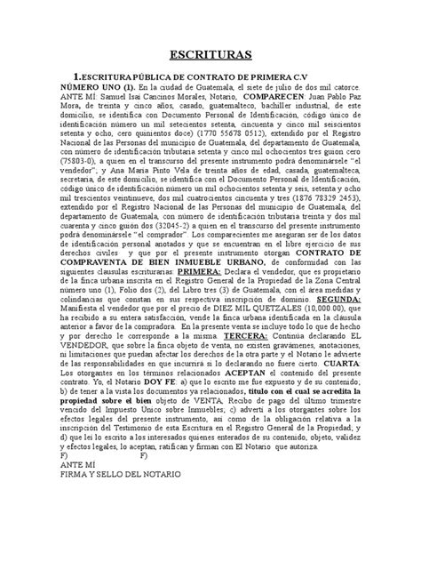 Modelos De Escrituras Notariales Mrrsi