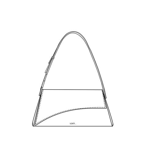 Bolsa De Couro Nib Baguete Preto Adoatelier