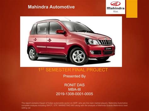 Mahindra And Mahindra Ppt