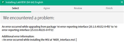An Error Occurred While Upgrading From Package Ni Ssp Notifier 1900