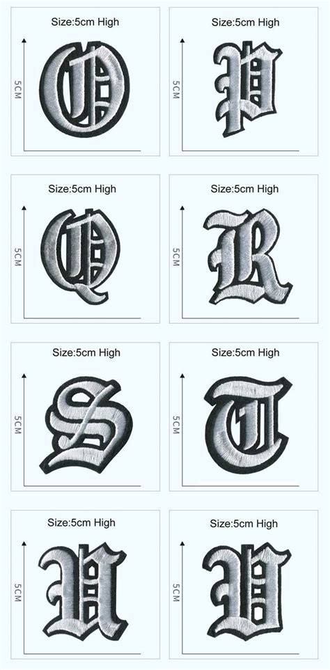 Letter Patch Patches Iron On Sew On Alphabet Embroidery Embroidery
