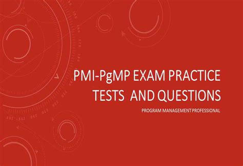 Pmi Pgmp Exam Questions Program Management Professional Tests