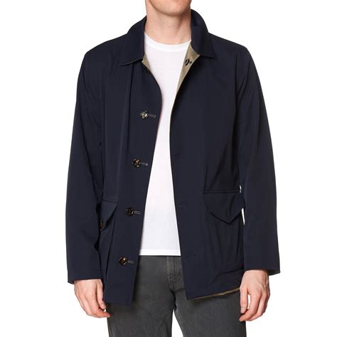 Kiton Kired Bart2 Navy Blue Olive Reversible Rain Field Jacket 56 Ne