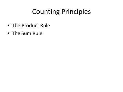 SOLUTION Discrete Structure Counting Part 1 Product And Sum Rule
