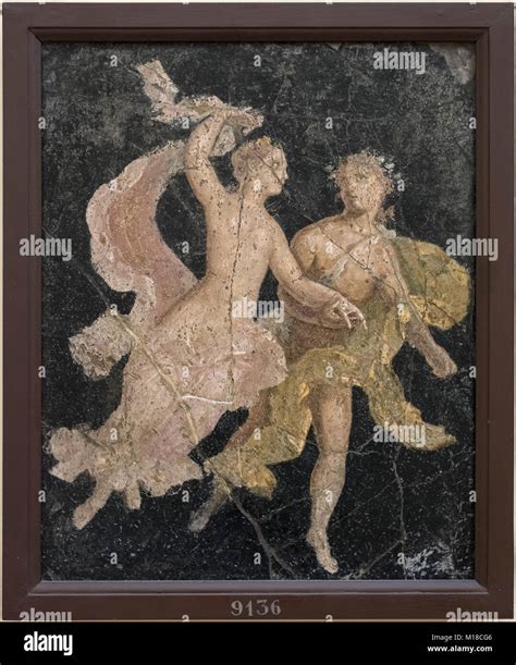 Naples Italy Ariadne And Dionysus Couple In Flight 1st Century A D