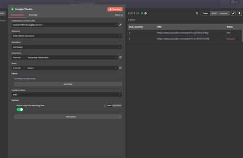 Return Only The First Matching Row Does Not Work Questions N8n