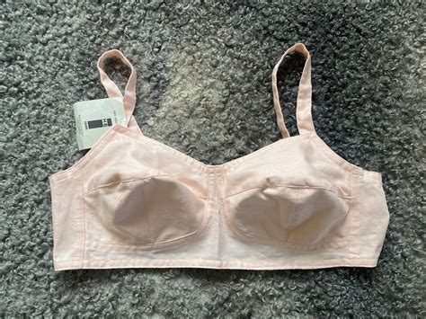 Vintage Cotton Bra Nursing Bra Light Pink Cotton Brassiere Ladies