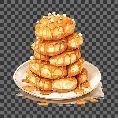 Premium Vector Watercolor Of Almond Croquembouche French Dessert Made