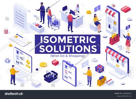 Customers Ordering Various Goods Online Stores Stock Vector Royalty