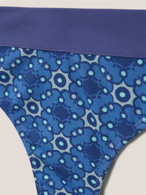Sofia Reversible Bikini Bottom In Blue Multi White Stuff