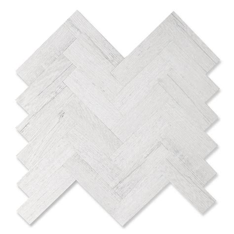 Yipscazo Herringbone Gray Wood 12 In X 12 In PVC Peel And Stick