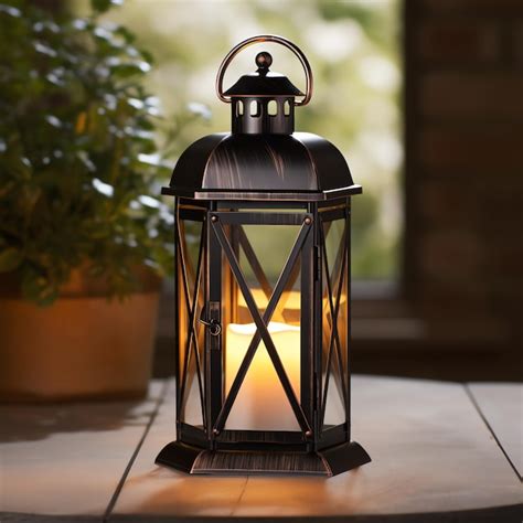 Premium Photo A Candle In A Lantern