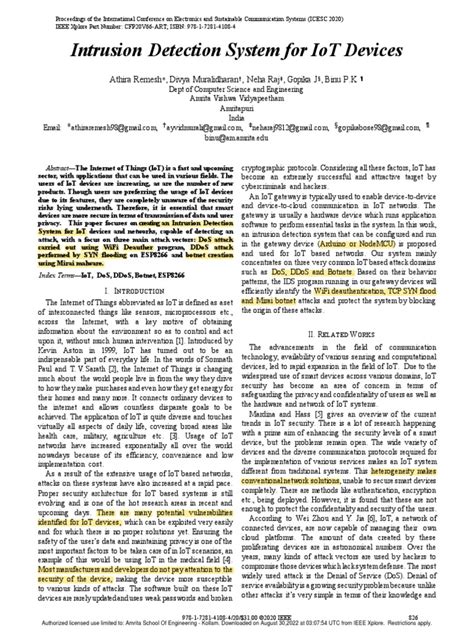 21 intrusion detection system for iot devices pdf denial