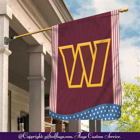 Washington Commanders Americana Double Sided Garden Flag House Flag