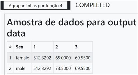 agrupar linhas por função documentação lemonade