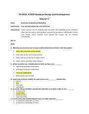 Week 2 Docx T3 2020 ICT200 Database Design And Development Tutorial