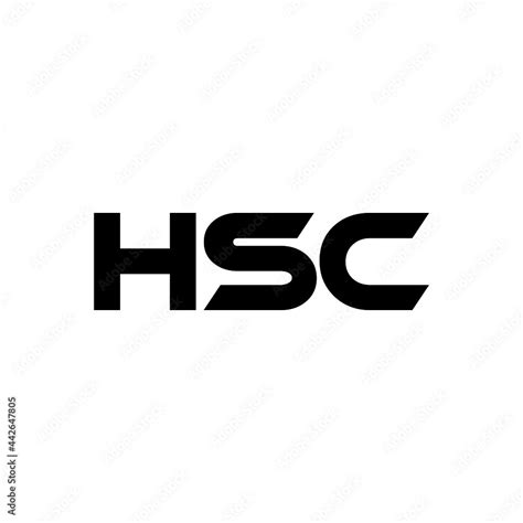 Hsc Letter Logo Design With White Background In Illustrator Vector
