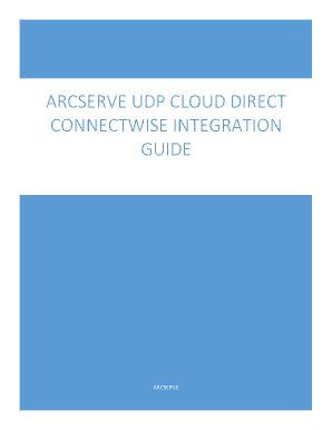 Fillable Online ARCSERVE UDP CLOUD DIRECT Fax Email Print PdfFiller