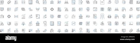 Investment Planning Line Icons Collection Equities Bonds Diversification Portfolio